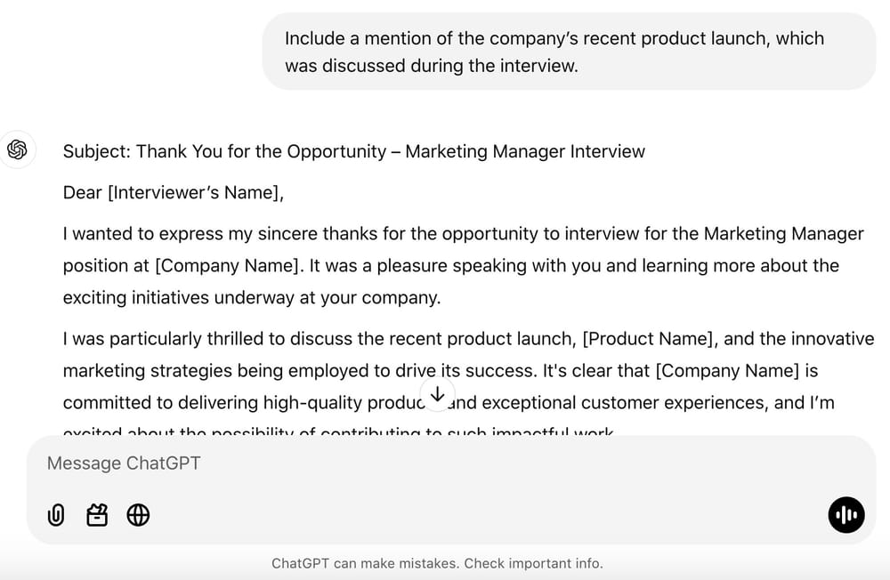 5 Tips to Write Thank You Email After Interview with ChatGPT